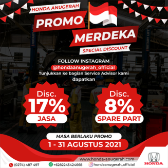 PROMO MERDEKA HONDA ANUGERAH 2021 - HONDA ANUGERAH YOGYAKARTA