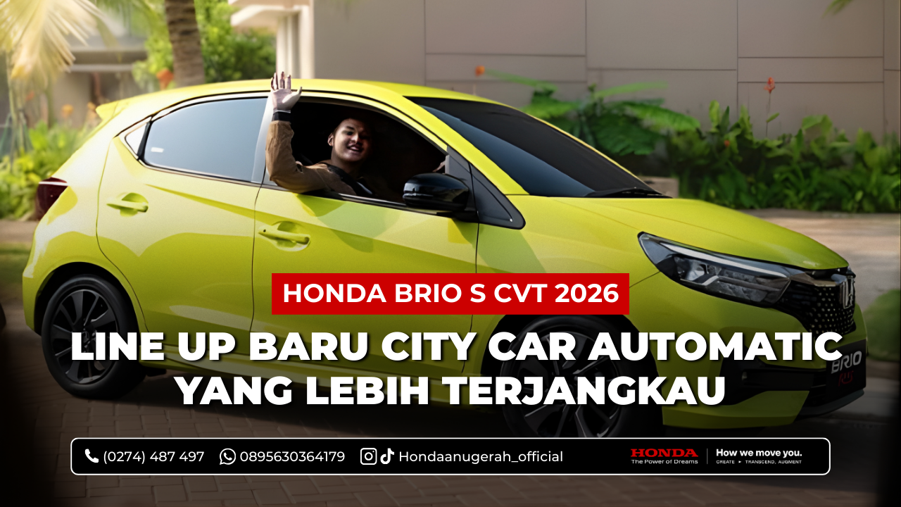 Honda Brio S CVT 2026: Line Up Baru City Car Automatic yang Lebih ...